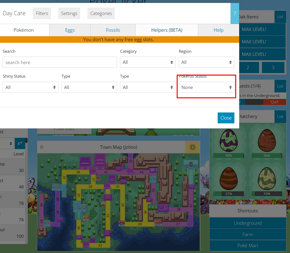 [BUG] Pokerus not show properly on the fourth slot of hatchery and on refresh. · Issue #2802 ...
