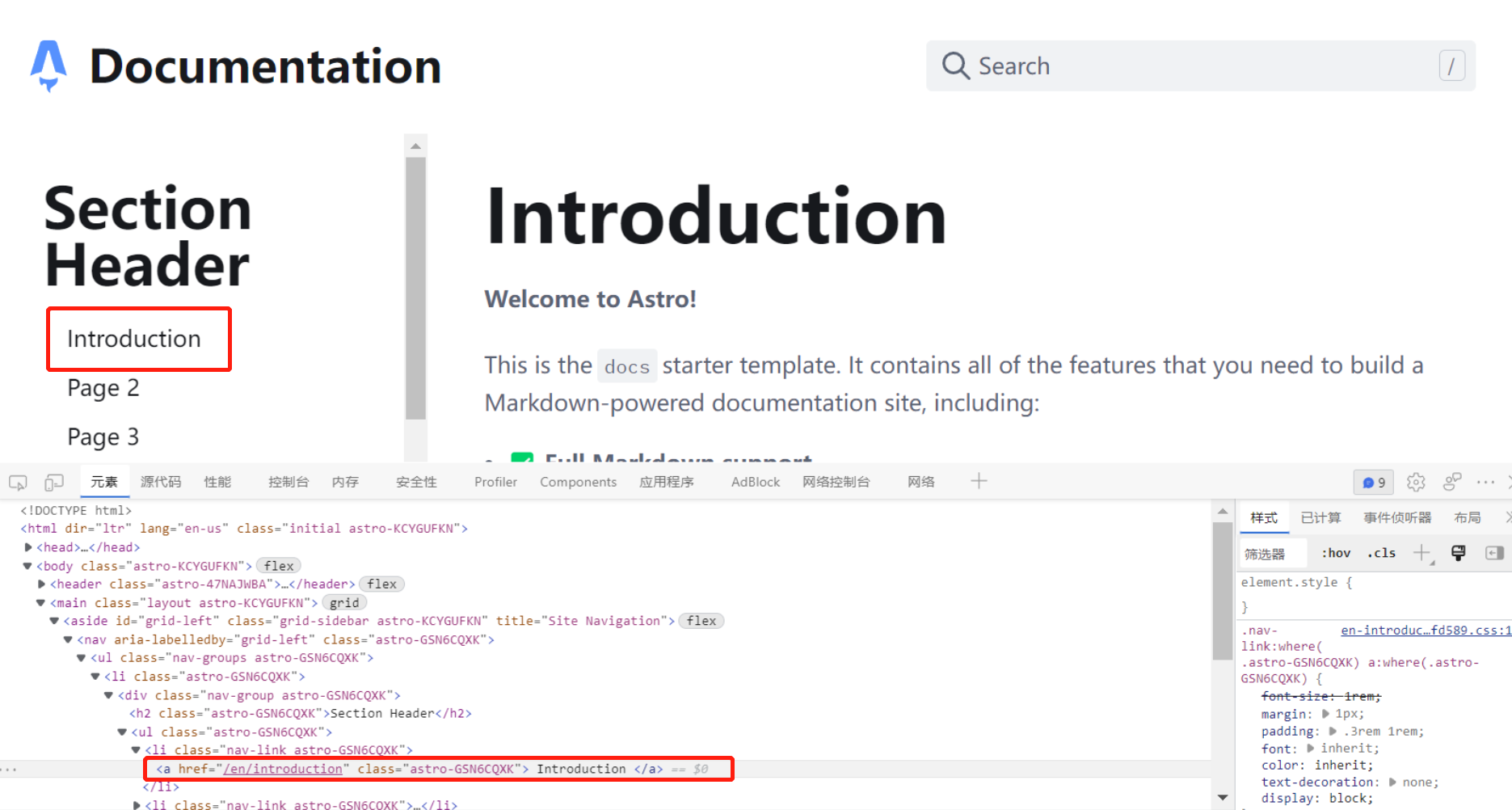 Current page is highlighted in dev but not in build · Issue #4911 · withastro/astro · GitHub