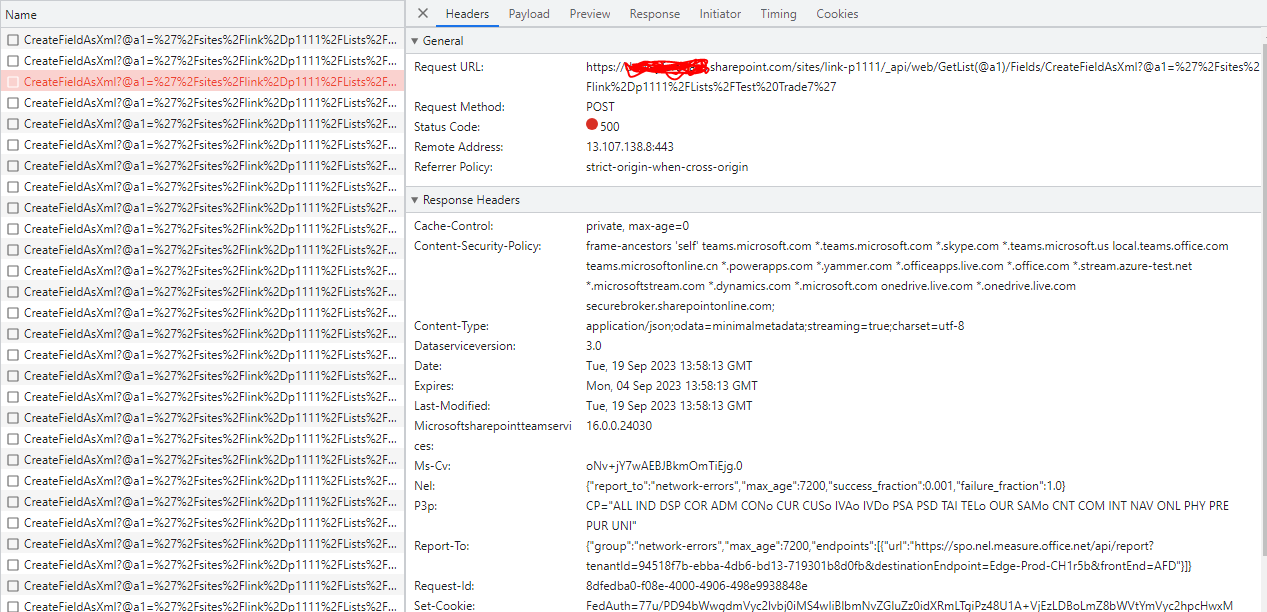 createFieldAsXml failing intermittently with error "The specified program requires a newer ...