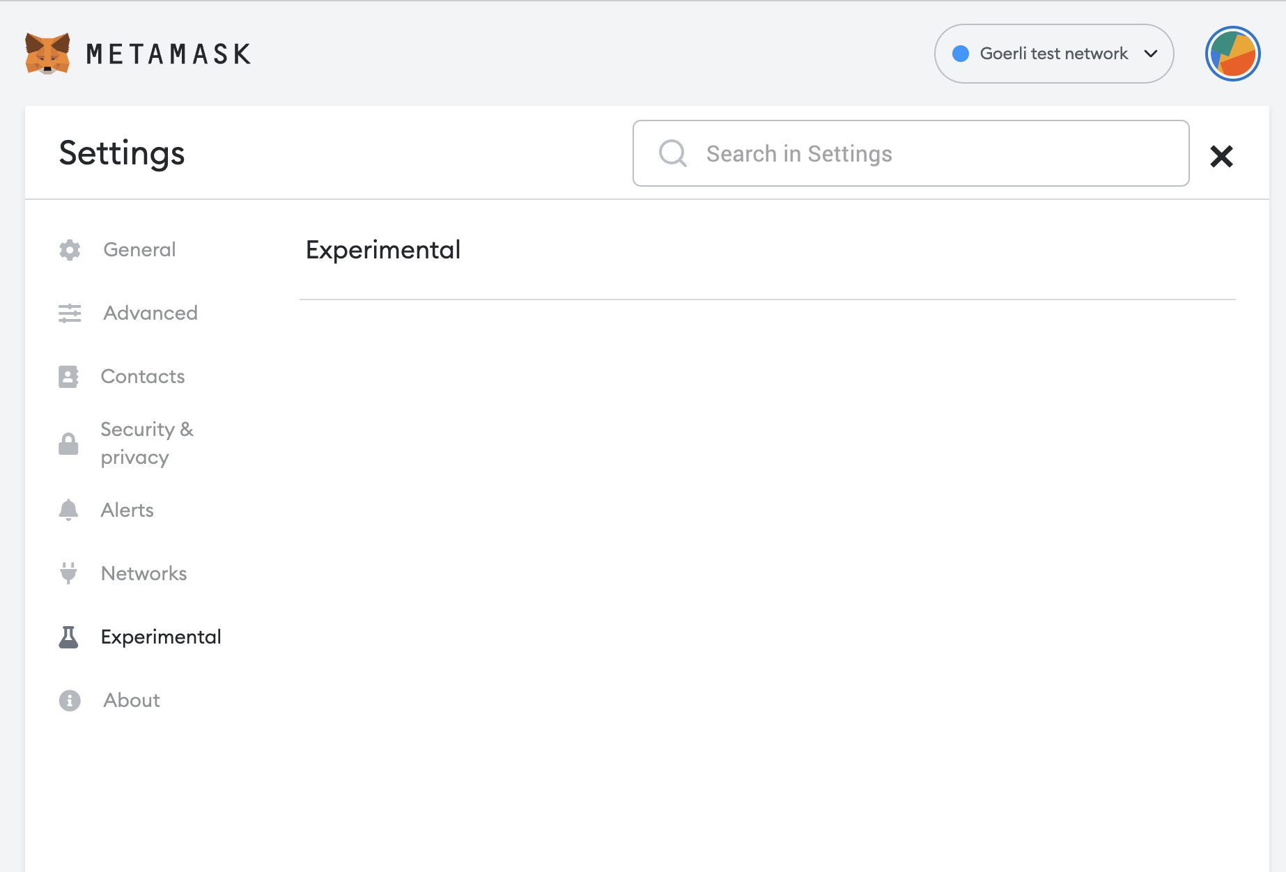 Bug Experimental Tab In Settings Is Empty · Issue 17714 · Metamaskmetamask Extension · Github 
