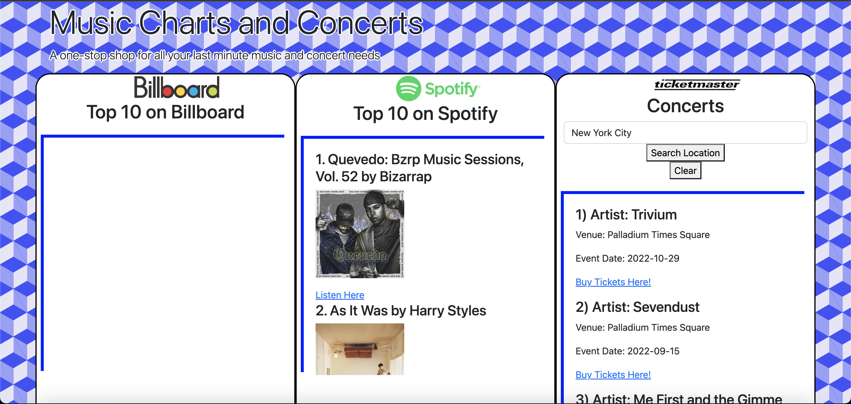 GitHub - bgrinthal/Music-Concerts-API: Providing music-lovers the ease of discovering top ...