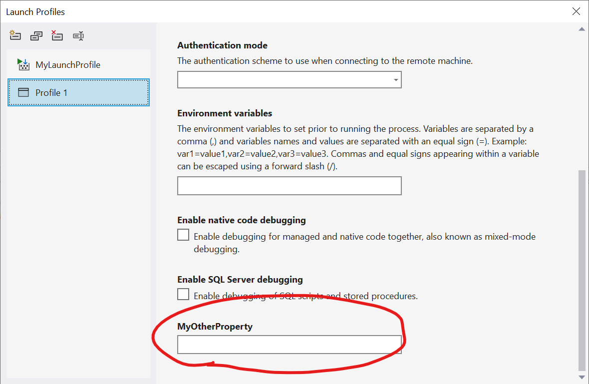 Launch Profiles UI doesn't honor property visibility (2) · Issue #7318 · dotnet/project-system ...