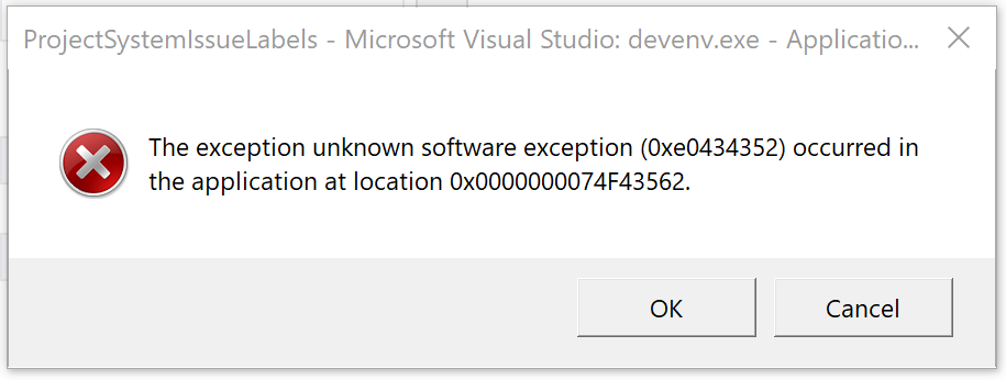 Issue Classification Scenario Crashes Vs · Issue 282 · Dotnetmachinelearning Modelbuilder · Github