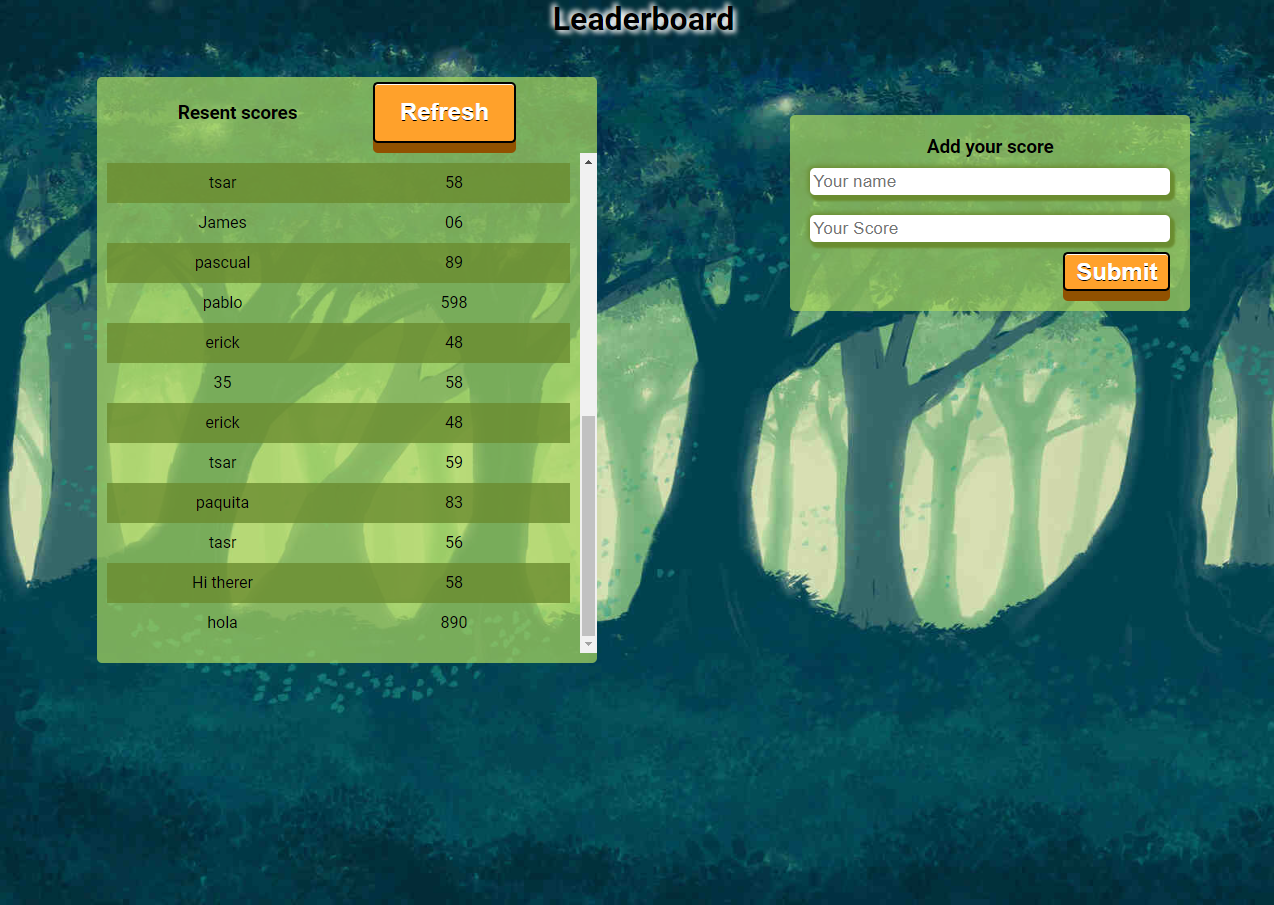 GitHub - LuisDavidRodriguez/LeaderBoard: This project saves load and ...