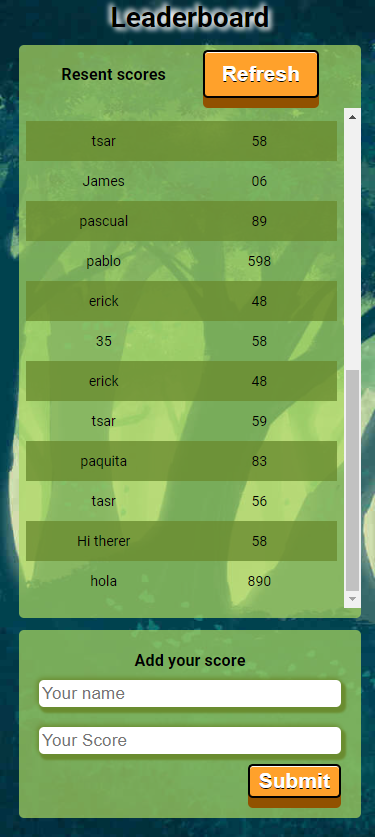 GitHub - LuisDavidRodriguez/LeaderBoard: This project saves load and ...