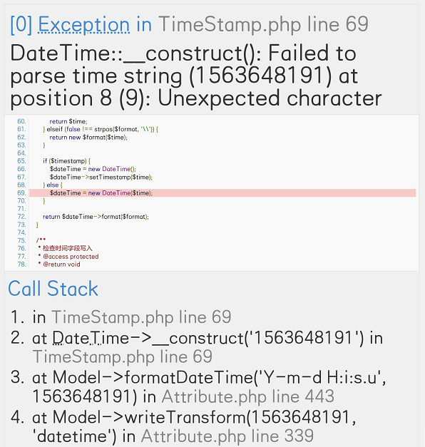 数据写入时datetime类型转换抛出异常 · Issue #1932 · top-think/framework · GitHub