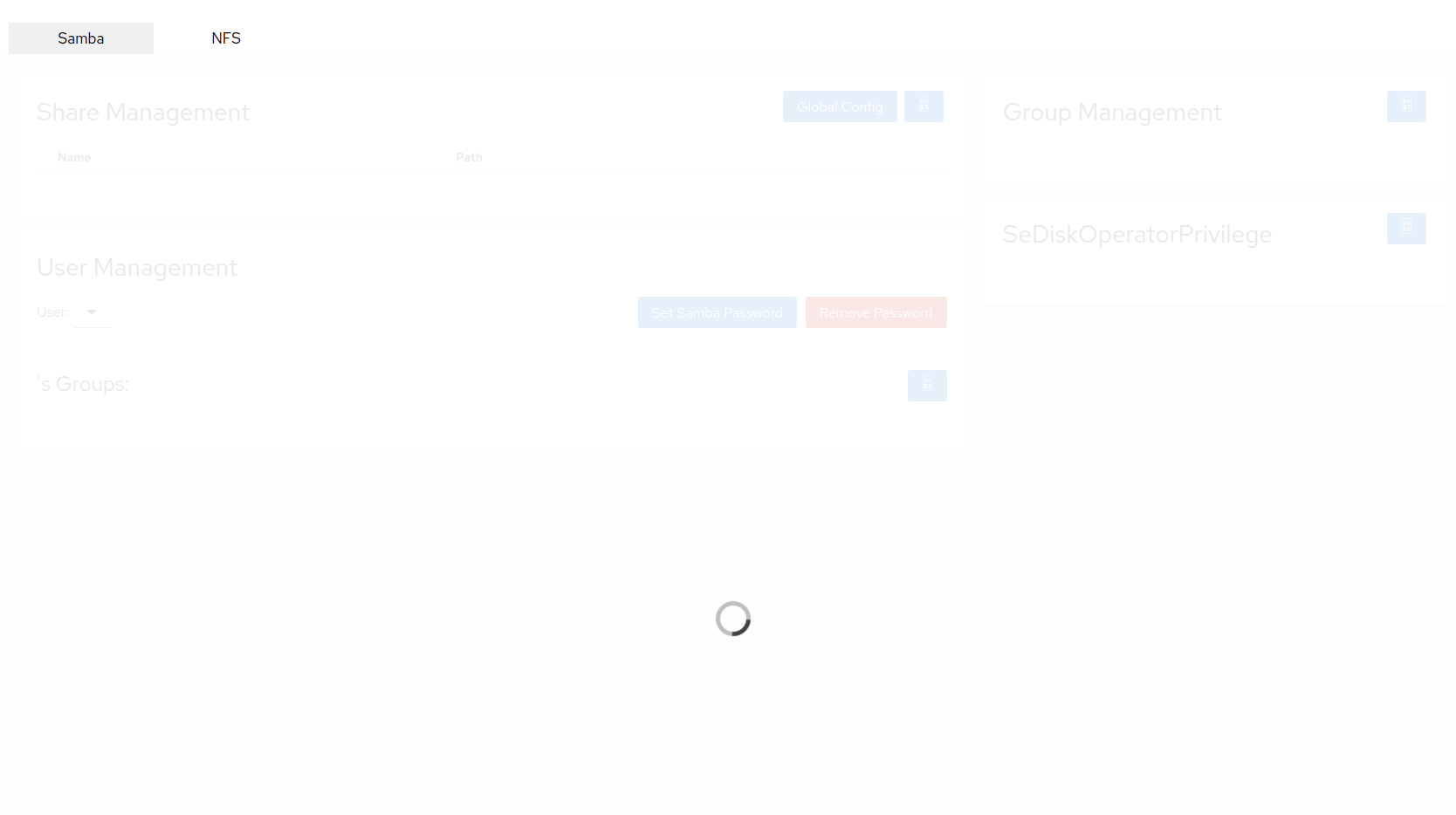 Infinity loading · Issue #77 · 45Drives/cockpit-file-sharing · GitHub