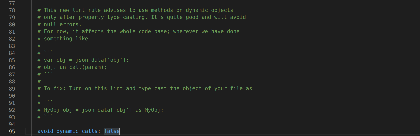 Enabling `avoid_dynamic_calls` in analysis_options.yaml · Issue #1721 · PalisadoesFoundation ...