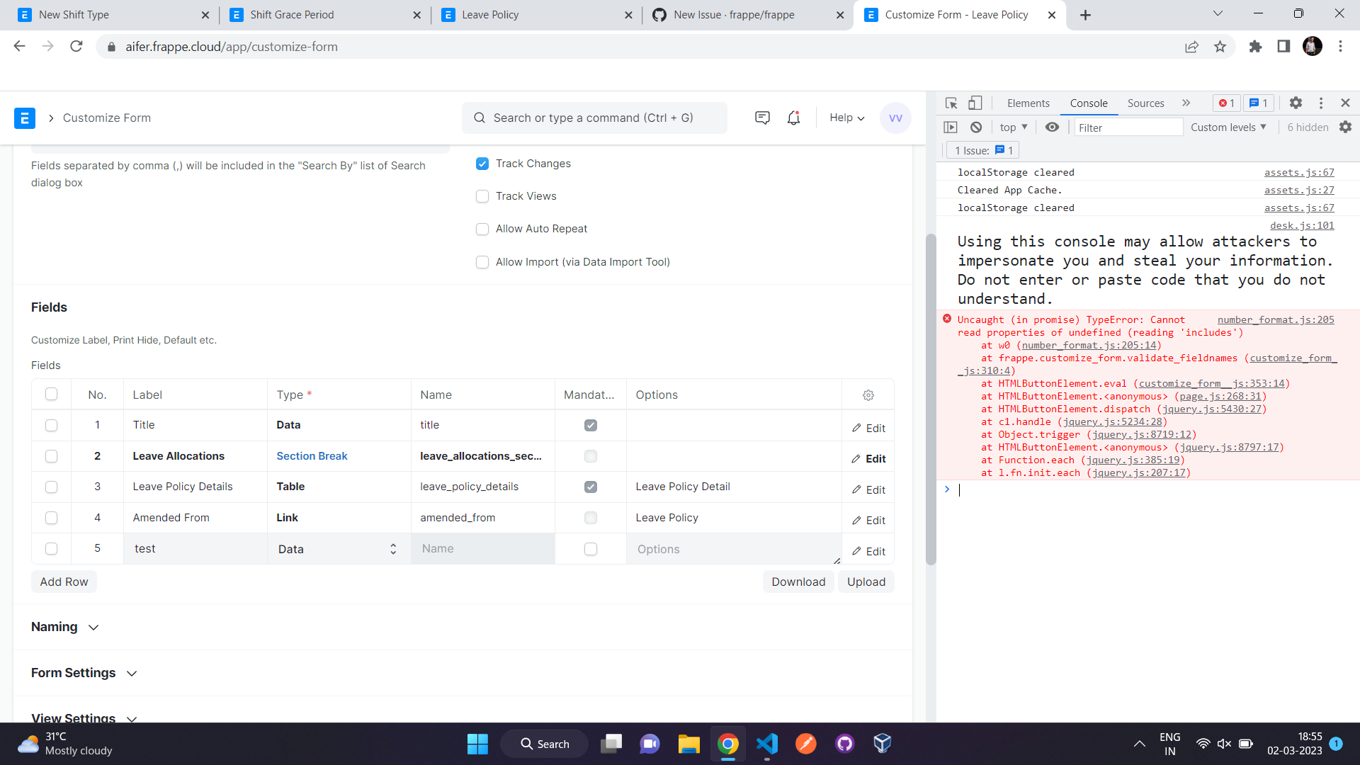 Unable To Customize Doctype · Issue 20230 · Frappefrappe · Github