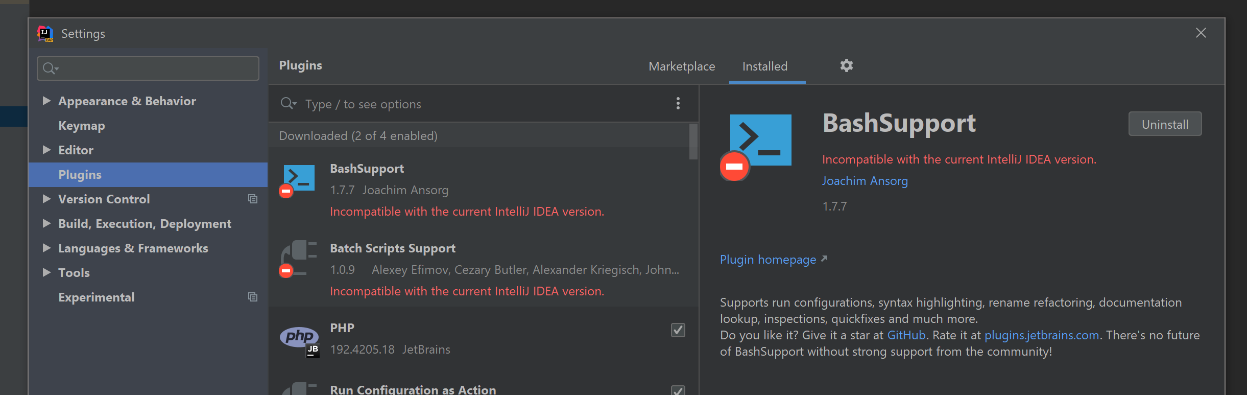 Support for IntelliJ IDEA 2019.2 EAP · Issue #743 · BashSupport/BashSupport · GitHub