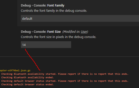 Debug Console Fontsize · Issue #139583 · microsoft/vscode · GitHub