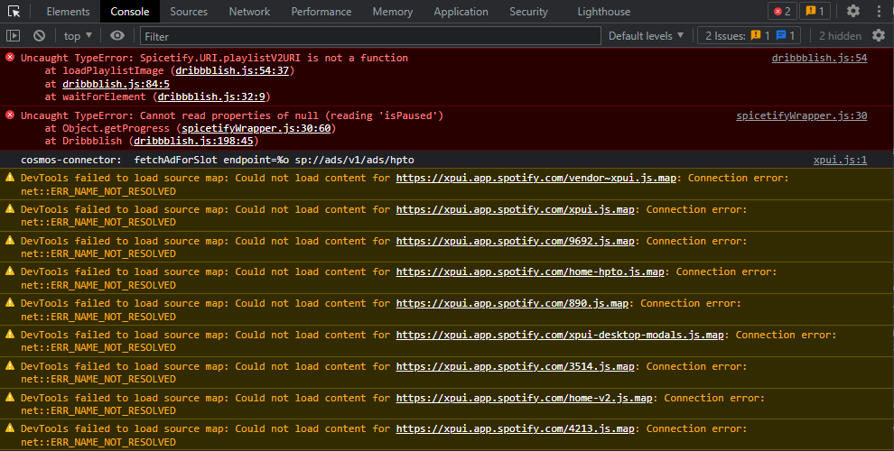 [Dribblish] Sidebar Icons Not Showing · Issue #888 · spicetify/spicetify-themes · GitHub