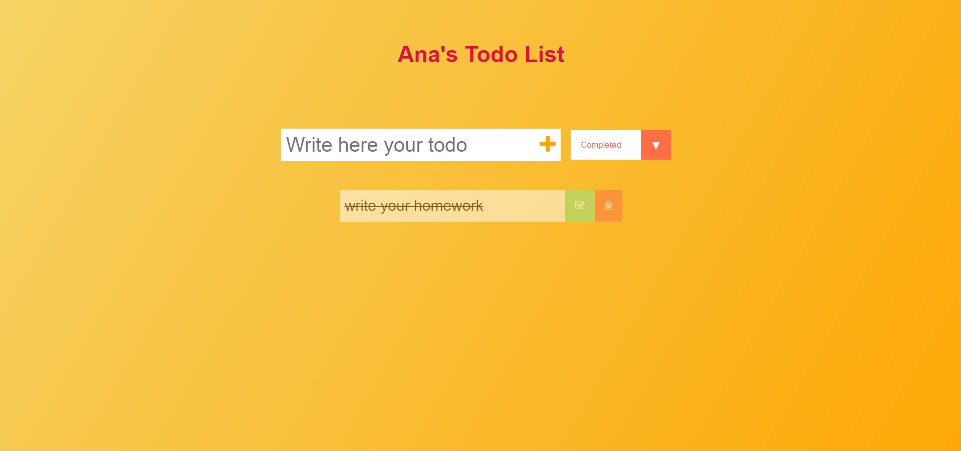 GitHub - anamariagradinaru/todo-list: The application was created using FrontEnd Technologies ...