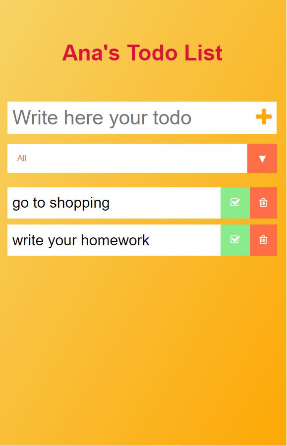 GitHub - anamariagradinaru/todo-list: The application was created using FrontEnd Technologies ...