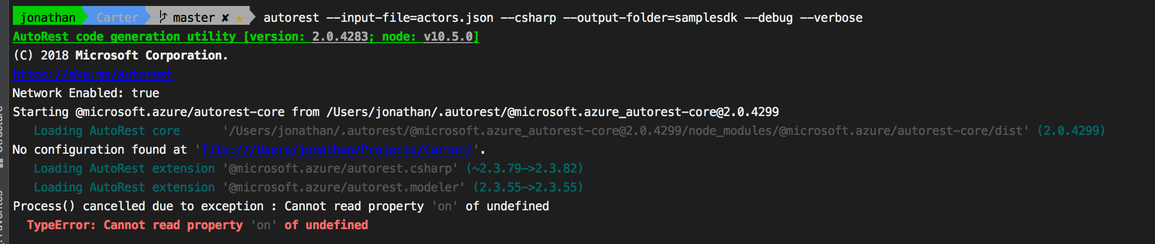 Process() cancelled due to exception : Cannot read property 'on' of undefined · Issue #3068 ...