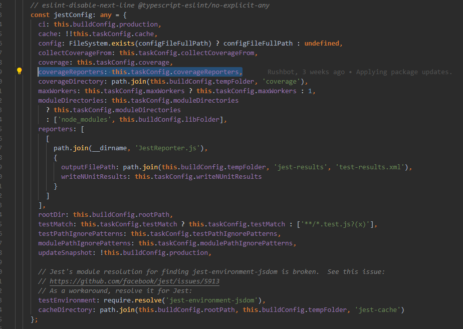 Gulp Core Build Allow Customizable Coveragereporters For Each Project · Issue 2365