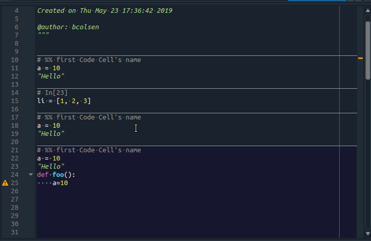 Code cells that fill the whole screen lose their background highlight ...
