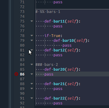 Code analysis markers are not positioned correctly when code is folded ...