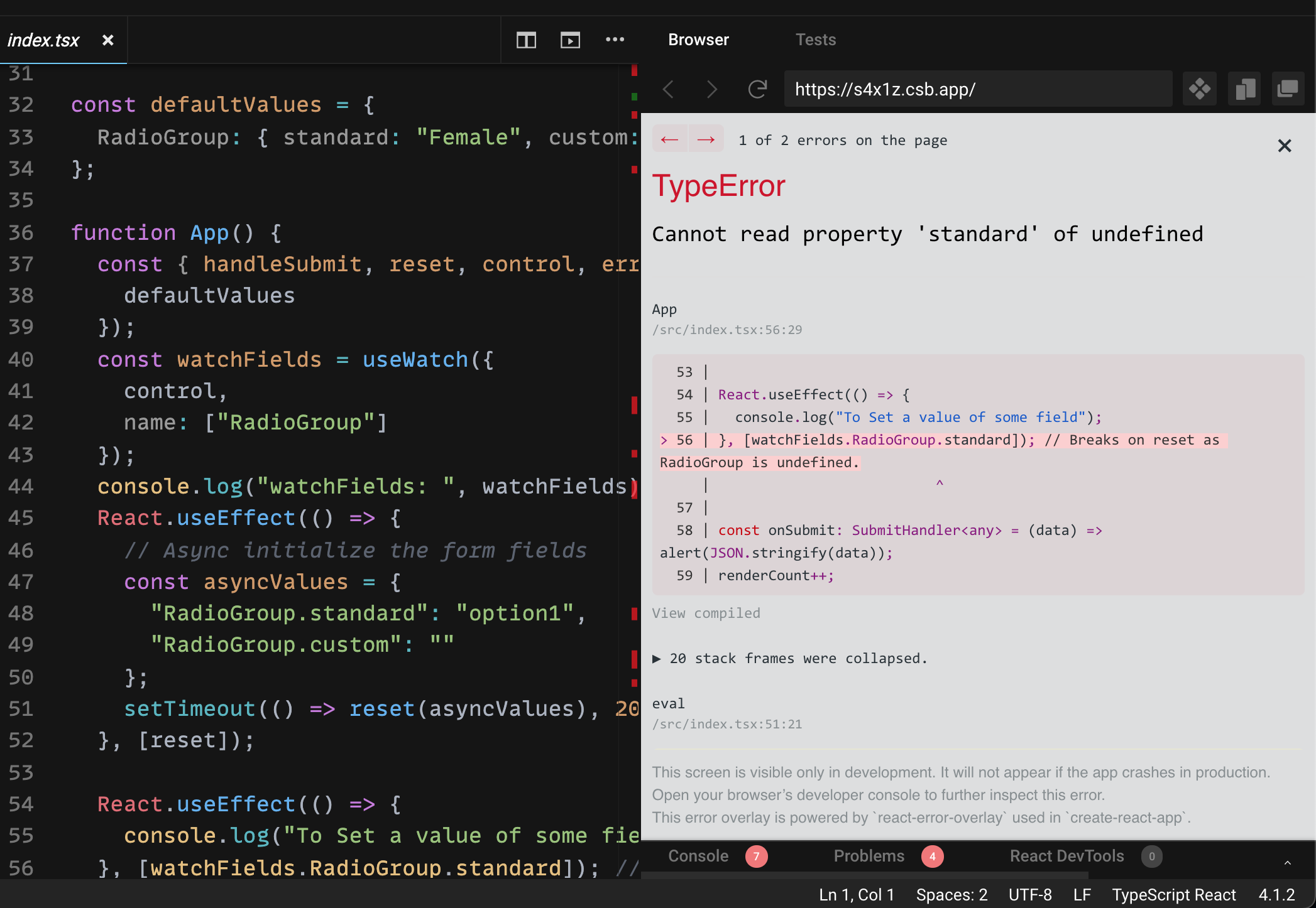 Watch Fields Are Undefined On Async Initialization Using Reset · Issue 4460