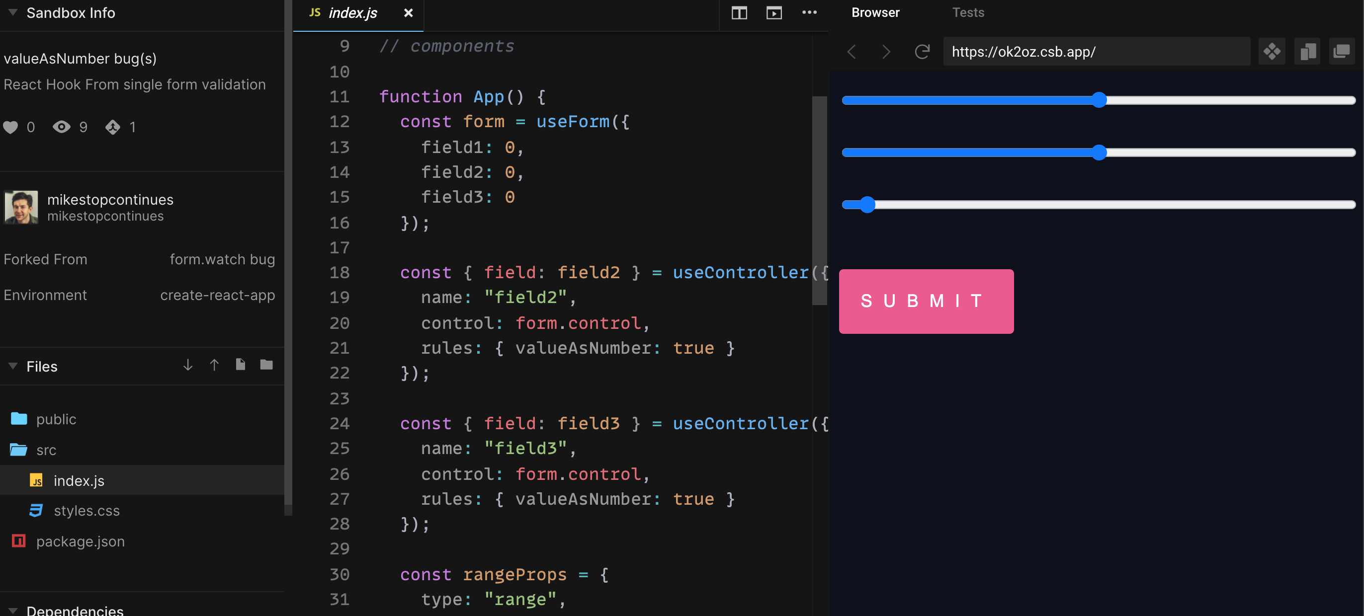 V7 ` Valueasnumber True ` Inconsistent · Issue 4626 · React Hook Formreact Hook Form · Github