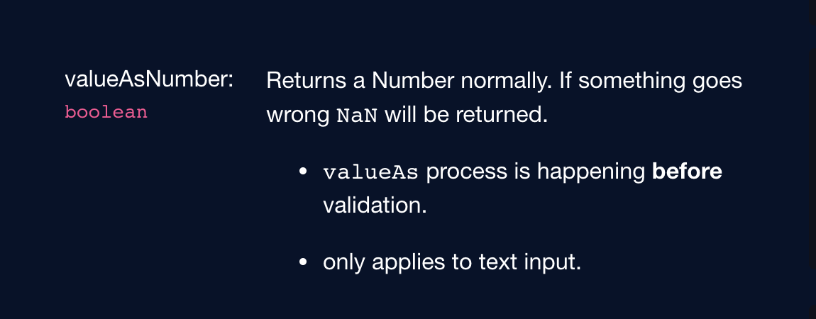 valueAsNumber has no effect on checkboxes · Issue #4732 · react-hook ... valueAsNumber has no effect on checkboxes · Issue #4732 · react-hook ...