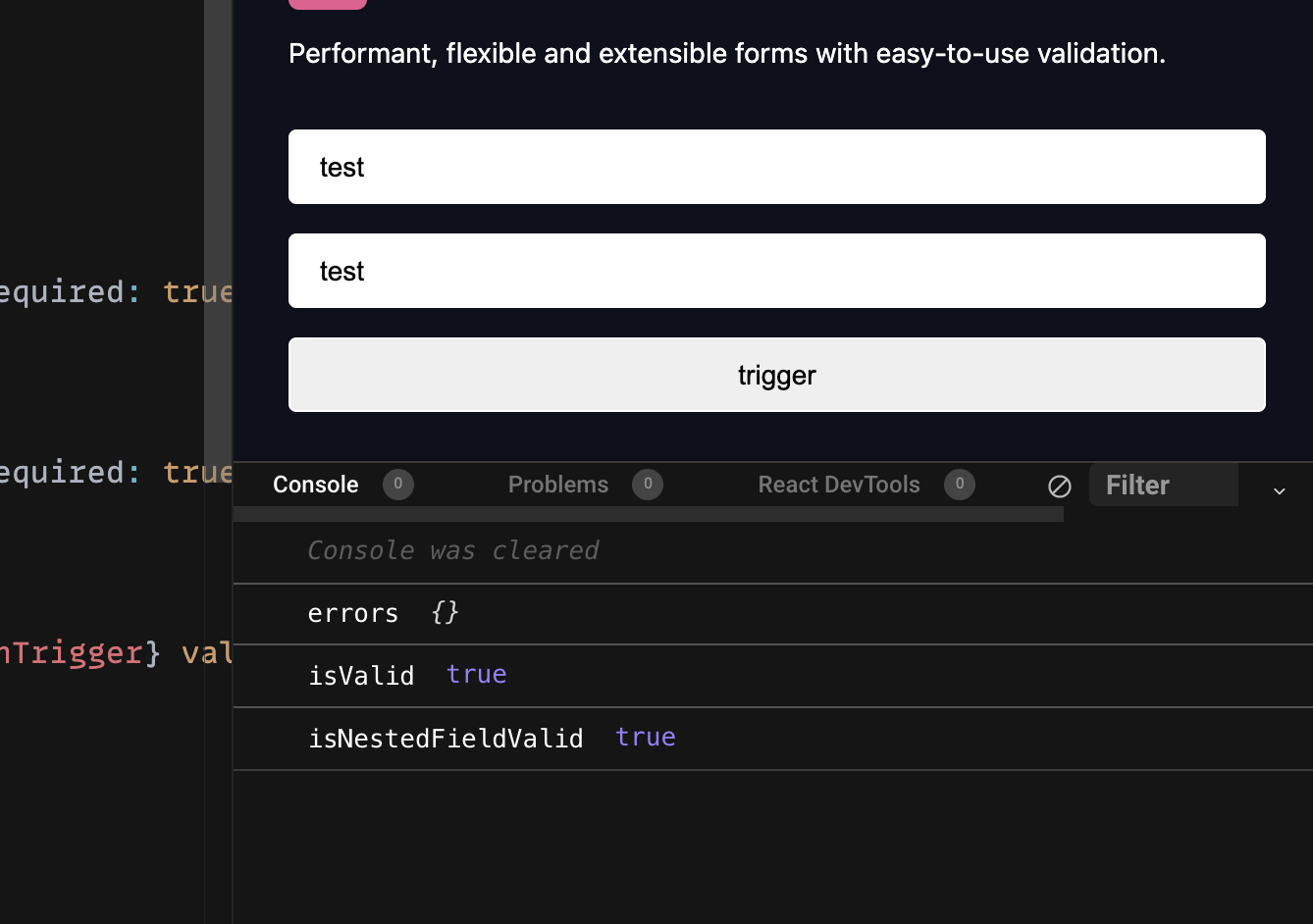 Trigger validation with nested fields · react-hook-form · Discussion #5337 · GitHub