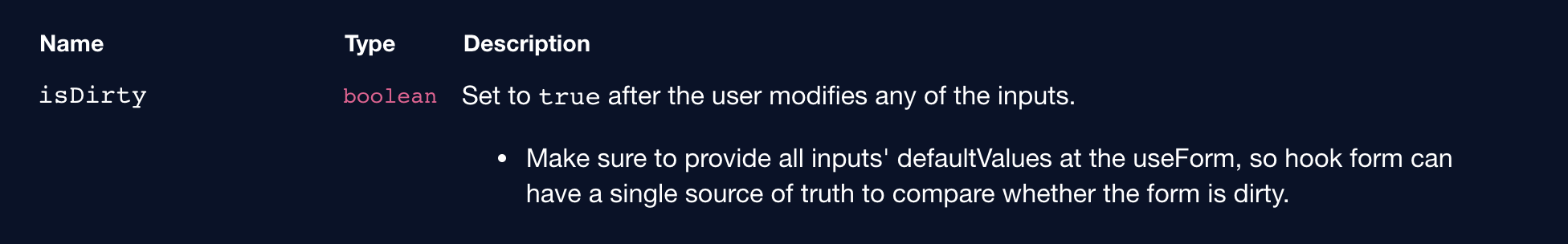 isDirty not working as expected when using Controller instead of the hook to provide the default ...