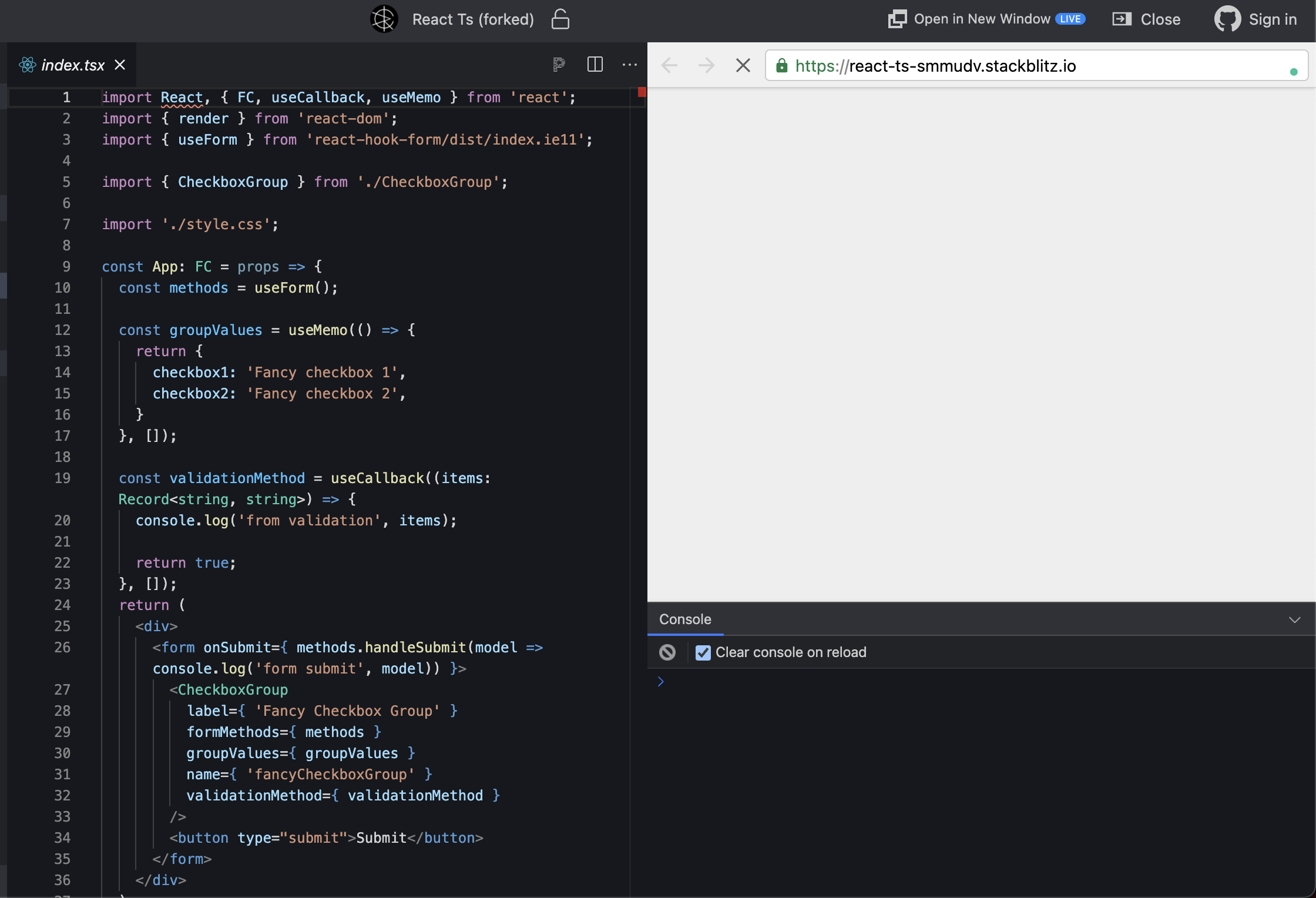 [bug] Inconsistent Data In Validate Method Of Register And Handlesubmit · Issue 6252 · React