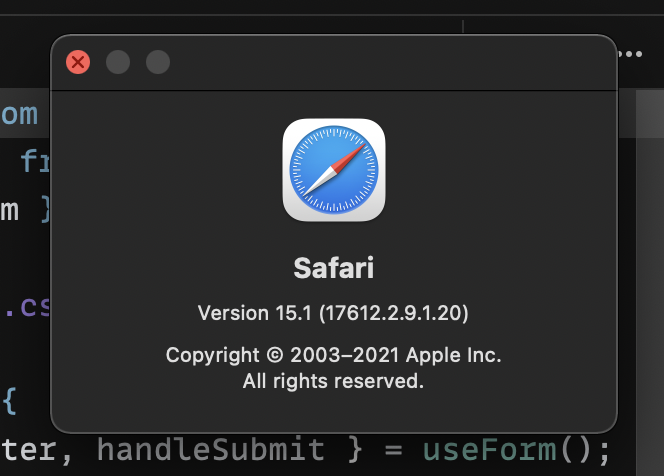 Input type email is not working correctly in Safari · Issue #9314 · react-hook-form/react-hook ...