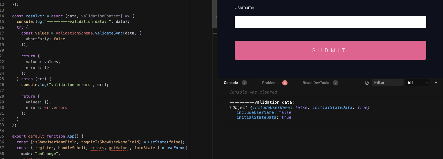 Registering new field when form is invalid can make the form valid ...