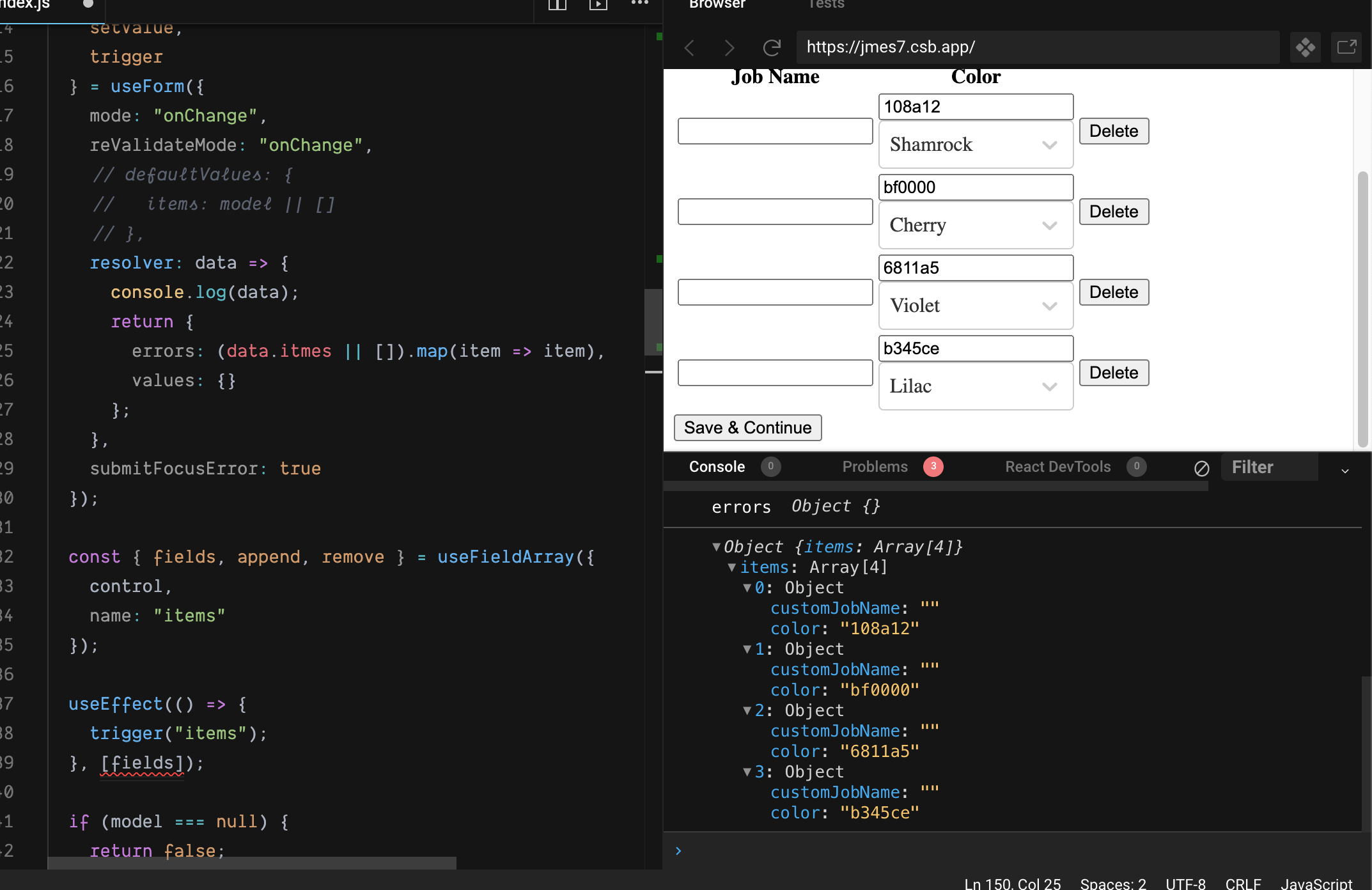 Custom Yup Validation With Usefieldarray Doesnt Always Trigger Re