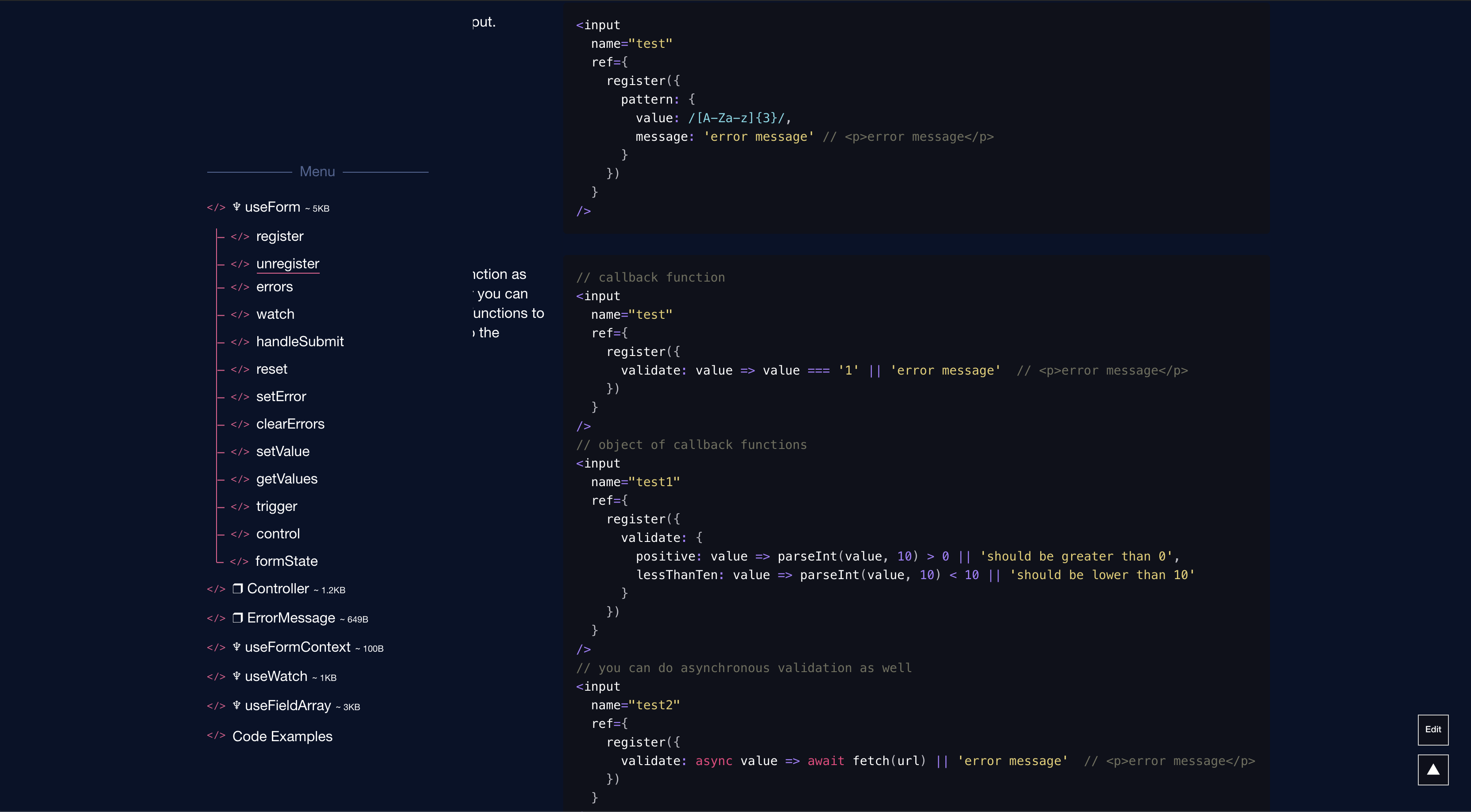 Message Attribute When Using Validate Function · React Hook Form · Discussion 2829 · Github
