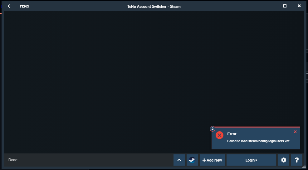 failed to load steam/config/loginusers.vdf | · Issue #327 · TCNOco/TcNo-Acc-Switcher · GitHub