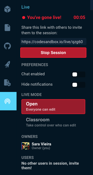How do your turn live mode off? · Issue #1322 · codesandbox/codesandbox-client · GitHub