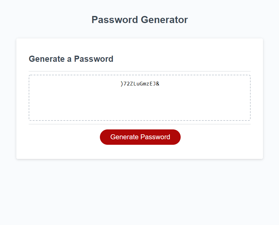 Github Tysonjcode Password Generator Uwa Bootcamp Javescript Password Generator