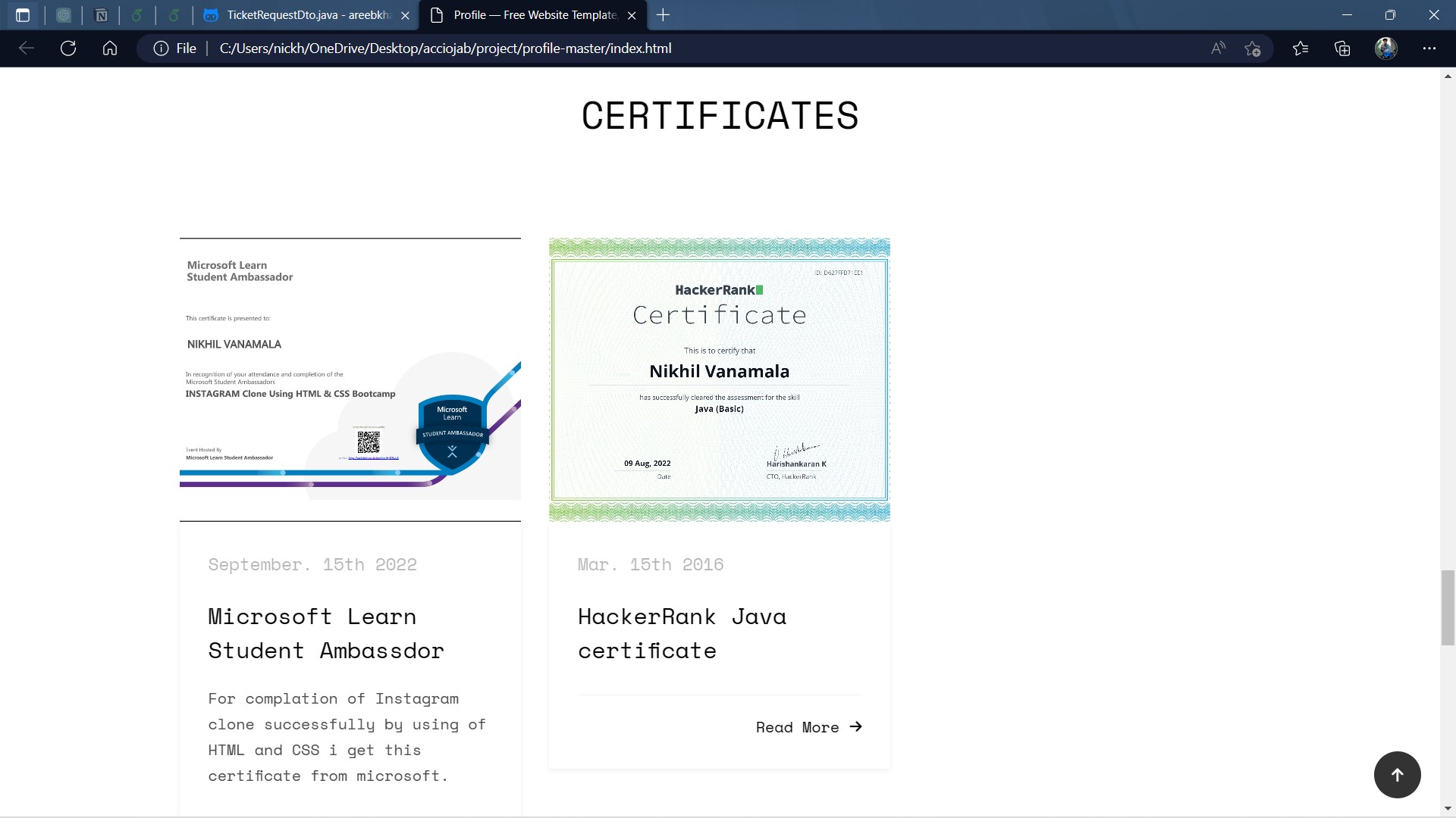 GitHub - Nickhil215/portfolio: this is my portfolio