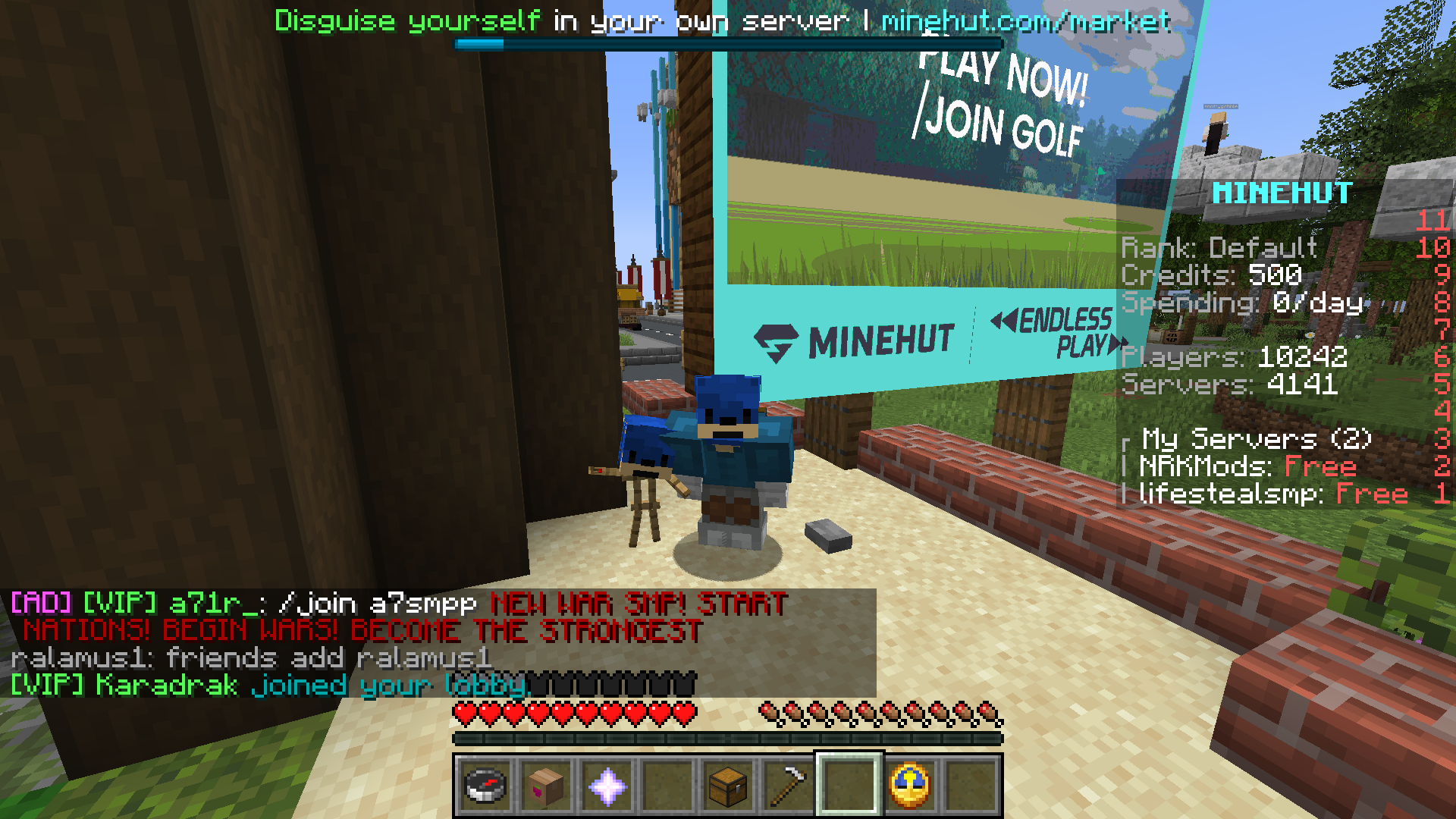 You can take the armor from the armor stand at the spawn · Issue #991 · Minehut/Meta · GitHub