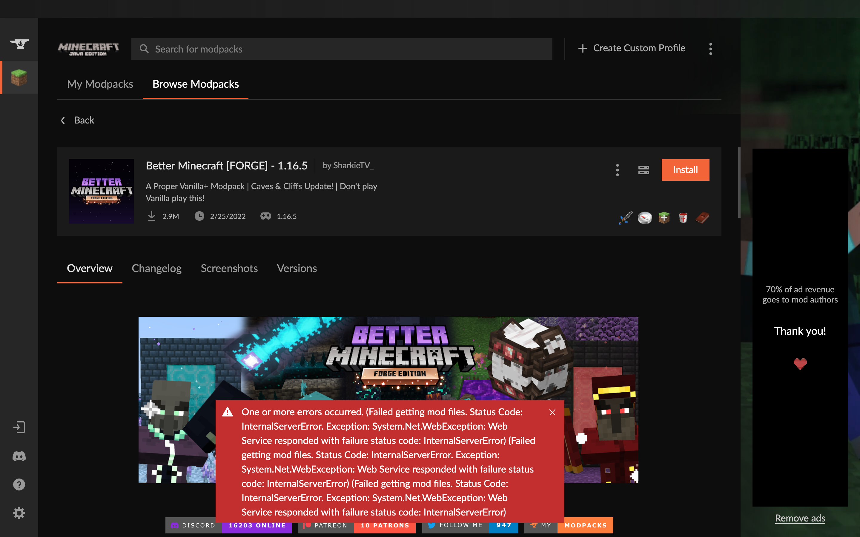 Cannot Install · Issue #347 · LunaPixelStudios/Better-MC · GitHub
