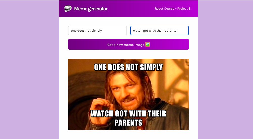 GitHub - rubinoDev/memeGenerator