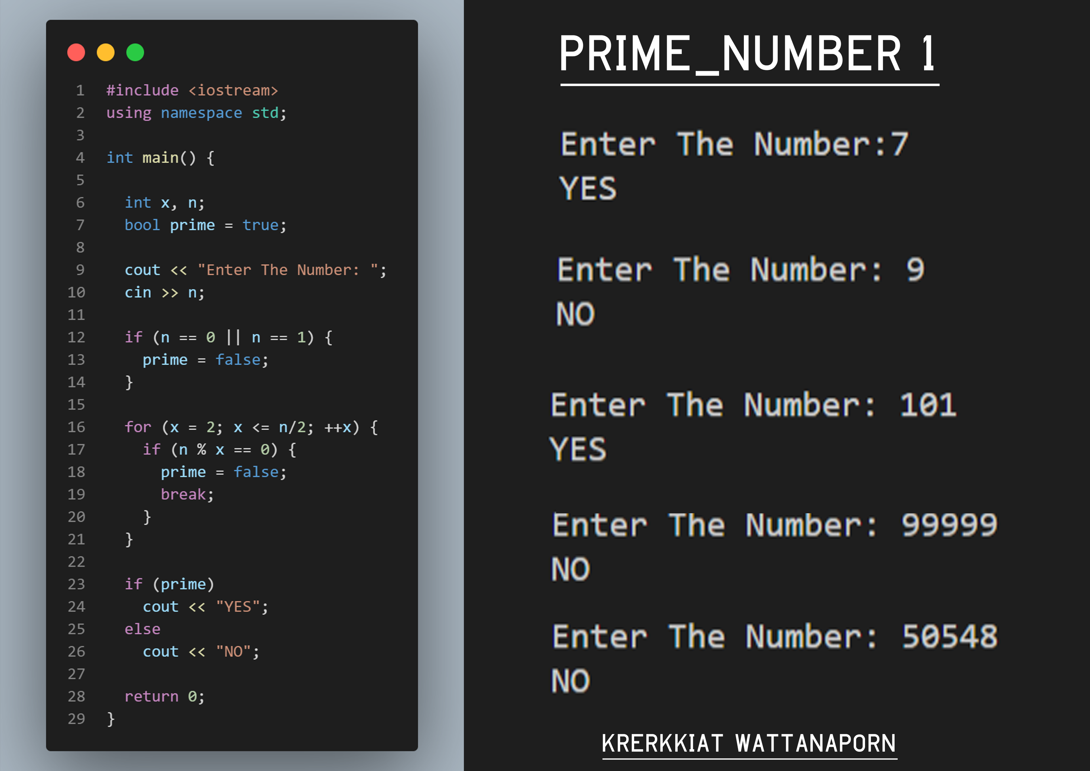 GitHub - ICEBEARBares/Cpp_PrimeNumberOrNot: Checking The Prime Number ...