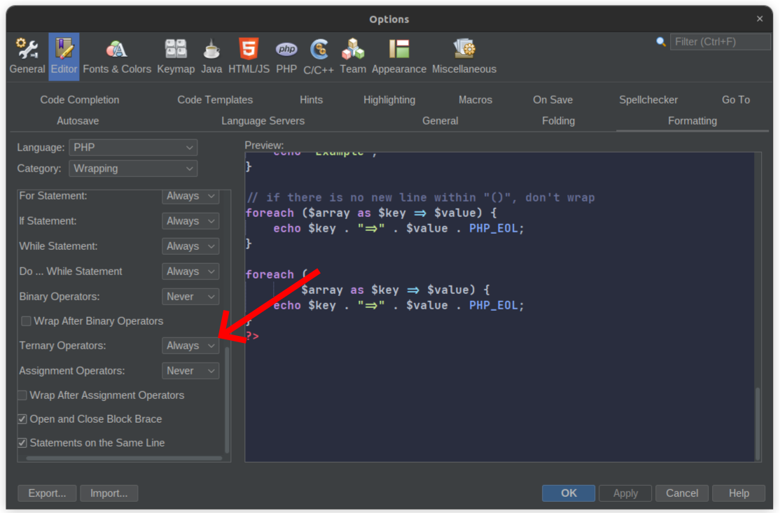 [PHP] Coalescing operator is formatted as ternary operator · Issue #5011 · apache/netbeans · GitHub