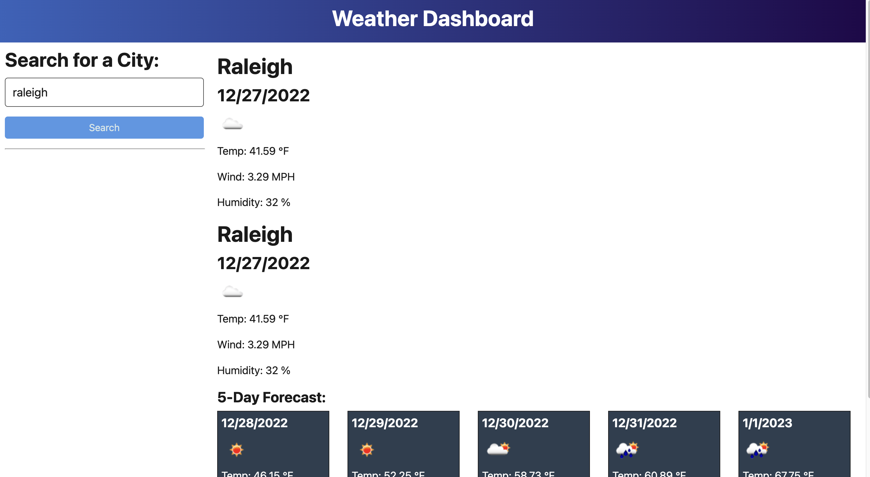 GitHub - kellyfayrishta/kellys_weather_dashboard: Challenge 6 Server-side APIs