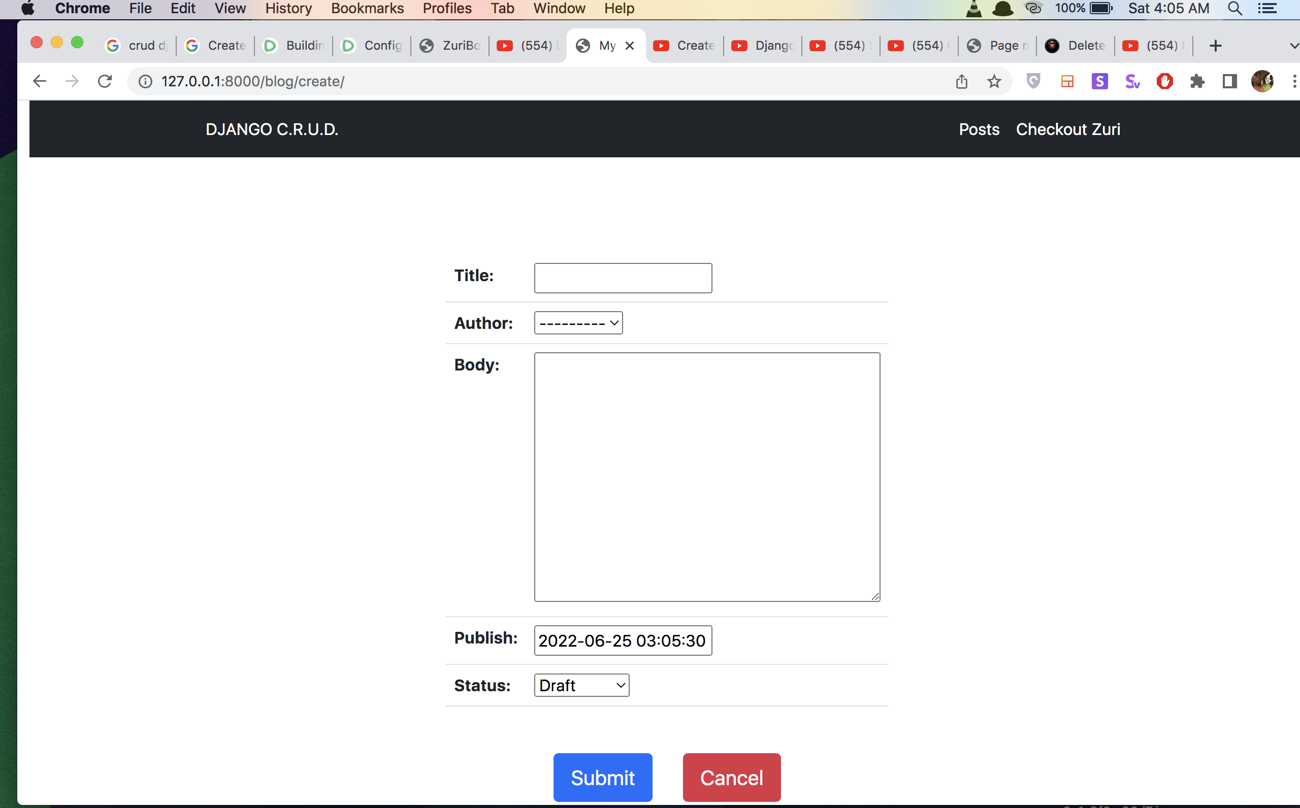 Github Archolisa Django Crud Task Making Use Of Create Retrieve Update Delete Operations
