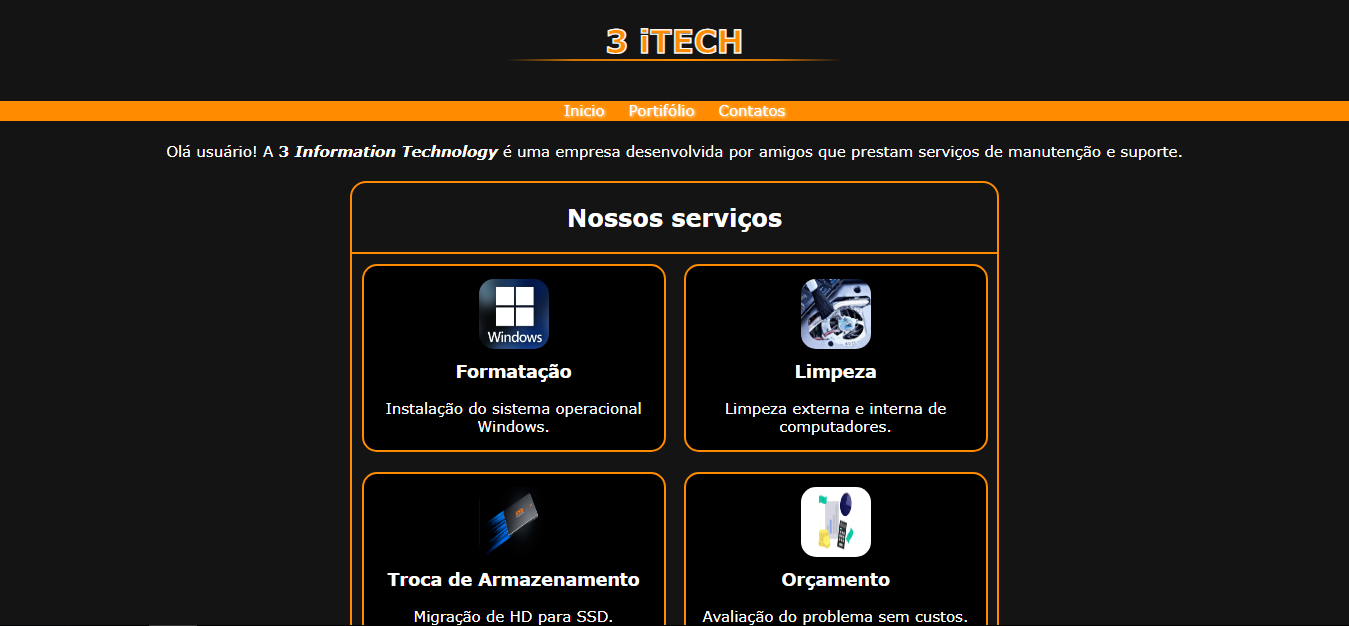 GitHub - ho-llan/projeto-empresa-3itech: Projeto da empresa "3 Infortation technology", onde a ...