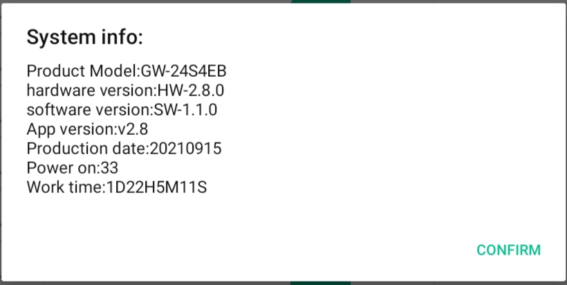 Heltec - GW-24S4EB / HW-2.8.0 / SW-1.1.0 Device info works, but no data ...