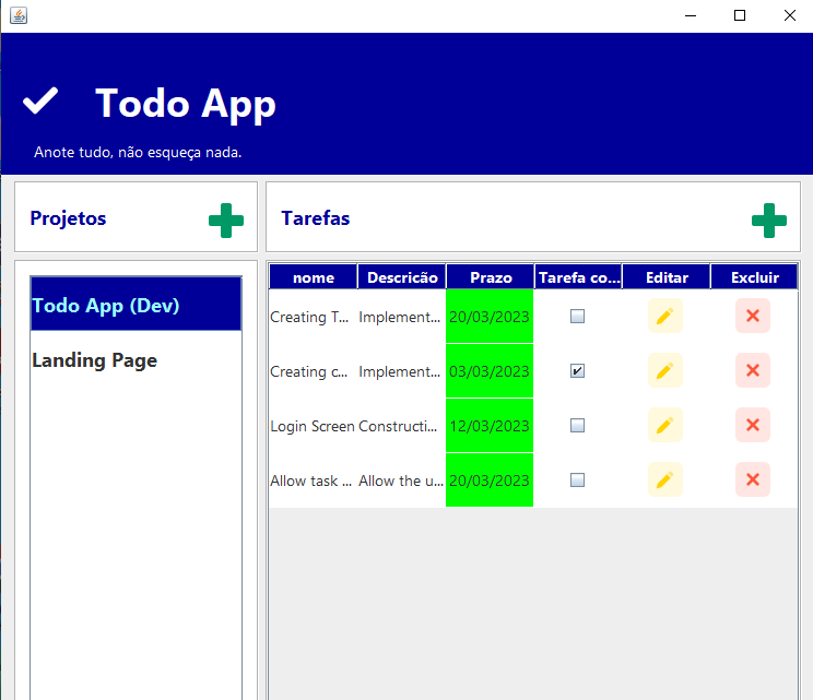 GitHub - Raquelsc05/todoApp: Projeto em JAVA como parte da trilha do programa Start by Capgemini.