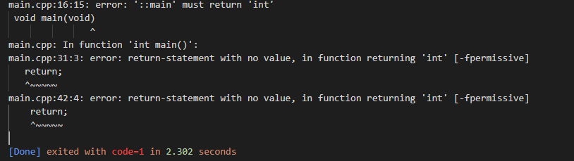 main.cpp:16:15: error: '::main' must return 'int' · Issue #1 · clchan000/Multiple-QR-codes ...