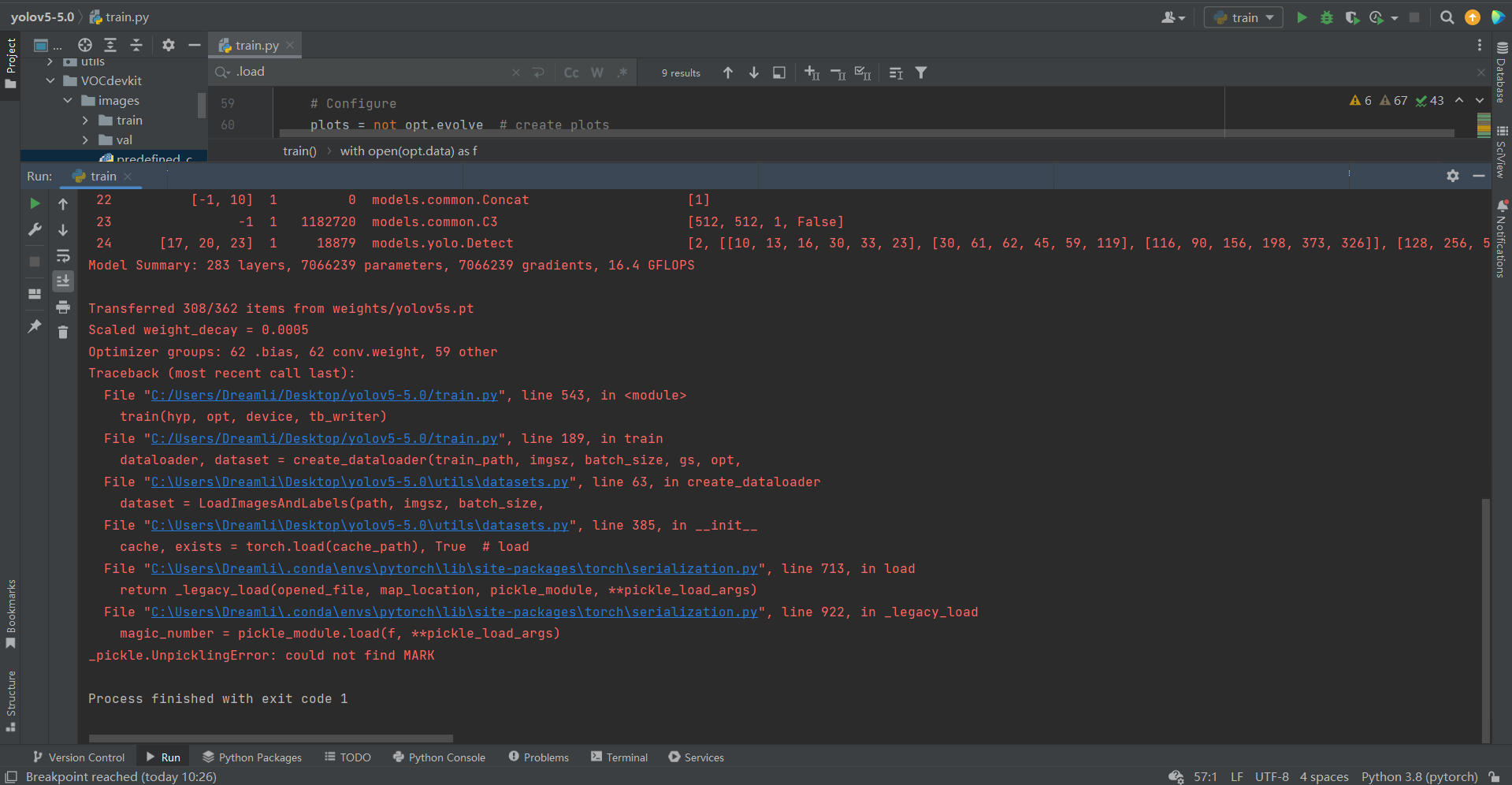 _pickle.UnpicklingError: could not find MARK · Issue #8150 ...