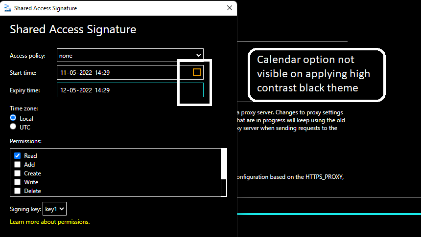 A11y_Azure Tools Storage Explorer_Accessible environment_Desired Storage Explorer theme ...