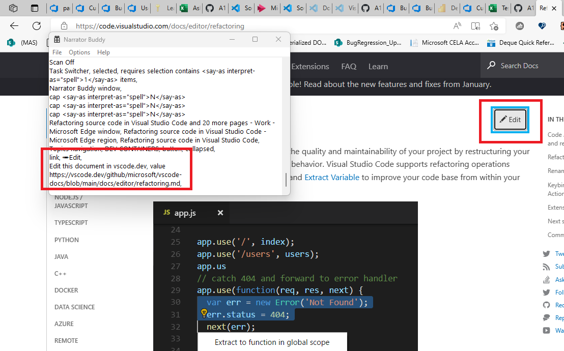 A11y_Code.visualstudio.com_Docs User Guide_Refactoring_Screenreader:Screenreader announcing two ...